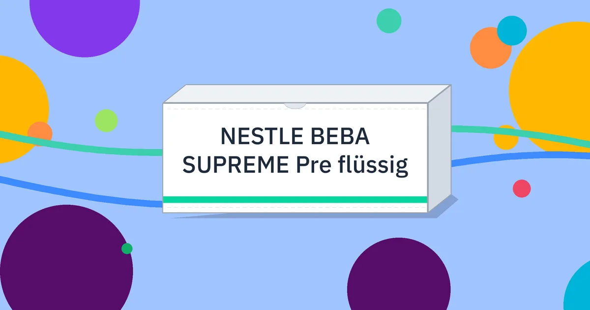 Symbolbild: Packung mit der Aufschrift NESTLE BEBA SUPREME Pre flüssig (PZN 18750397) – Verfügbarkeit und Bezug in Apotheken in Frankfurt am Main
