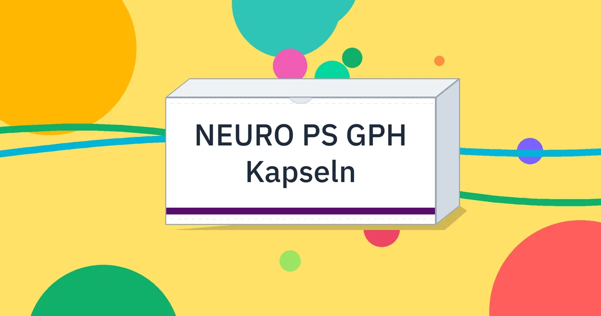 Symbolbild: Packung mit der Aufschrift NEURO PS GPH Kapseln (PZN 09323414) – Verfügbarkeit und Bezug in Apotheken in Frankfurt am Main