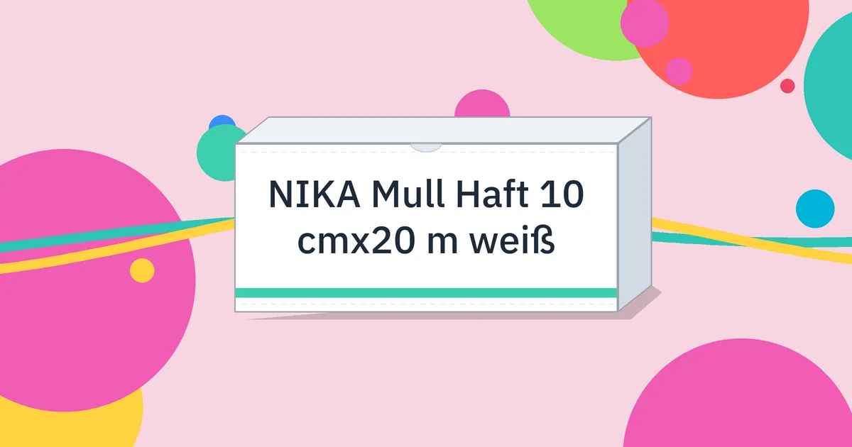 Symbolbild: Packung mit der Aufschrift NIKA Mull Haft 10 cmx20 m weiß (PZN 10320289) – Verfügbarkeit und Bezug in Apotheken in Frankfurt am Main