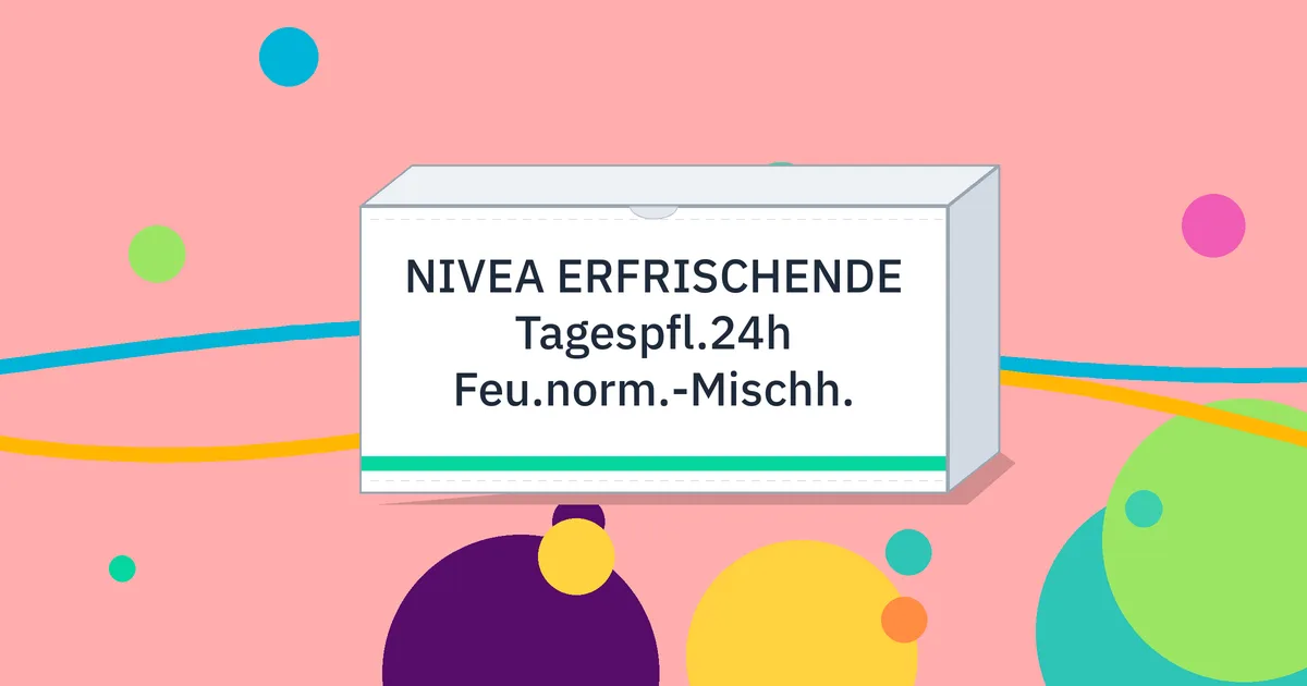 Symbolbild: Packung mit der Aufschrift NIVEA ERFRISCHENDE Tagespfl.24h Feu.norm.-Mischh. (PZN 17624779) – Verfügbarkeit und Bezug in Apotheken in Frankfurt am Main