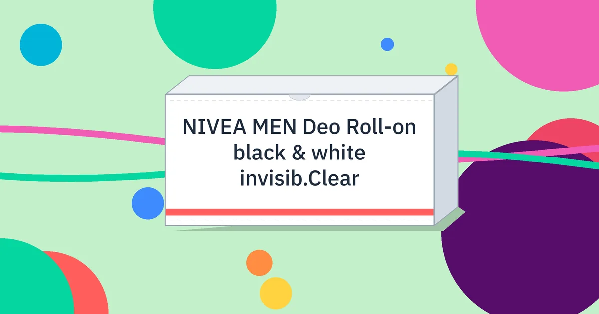 Symbolbild: Packung mit der Aufschrift NIVEA MEN Deo Roll-on black & white invisib.Clear (PZN 20700395) – Verfügbarkeit und Bezug in Apotheken in Frankfurt am Main