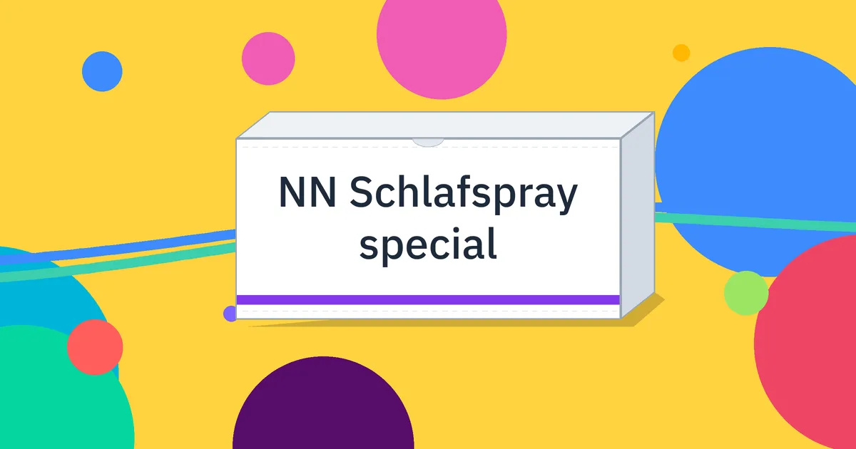 Symbolbild: Packung mit der Aufschrift NN Schlafspray special (PZN 15376975) – Verfügbarkeit und Bezug in Apotheken in Frankfurt am Main
