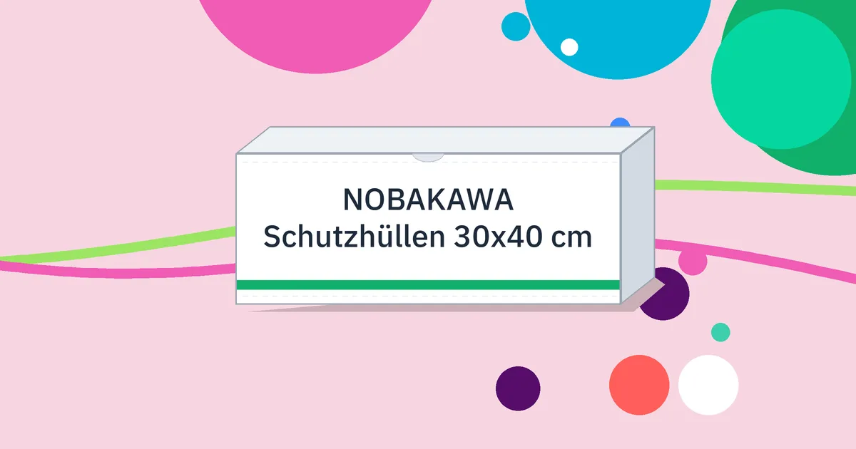 Symbolbild: Packung mit der Aufschrift NOBAKAWA Schutzhüllen 30x40 cm (PZN 04104280) – Verfügbarkeit und Bezug in Apotheken in Frankfurt am Main