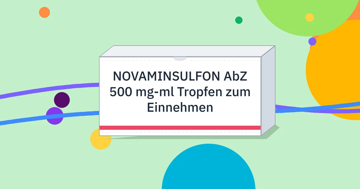 Symbolbild: Packung mit der Aufschrift NOVAMINSULFON AbZ 500 mg-ml Tropfen zum Einnehmen (PZN 01123905) – Verfügbarkeit und Bezug in Apotheken in Frankfurt am Main