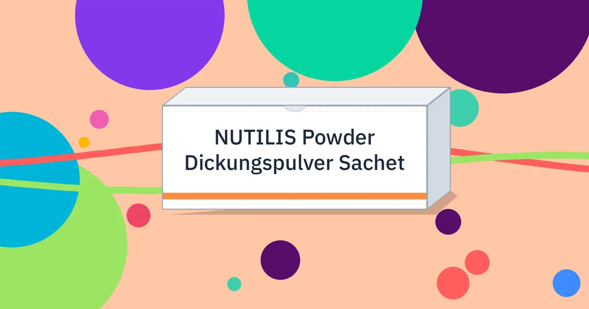 Symbolbild: Packung mit der Aufschrift NUTILIS Powder Dickungspulver Sachet (PZN 07136470) – Verfügbarkeit und Bezug in Apotheken in Frankfurt am Main