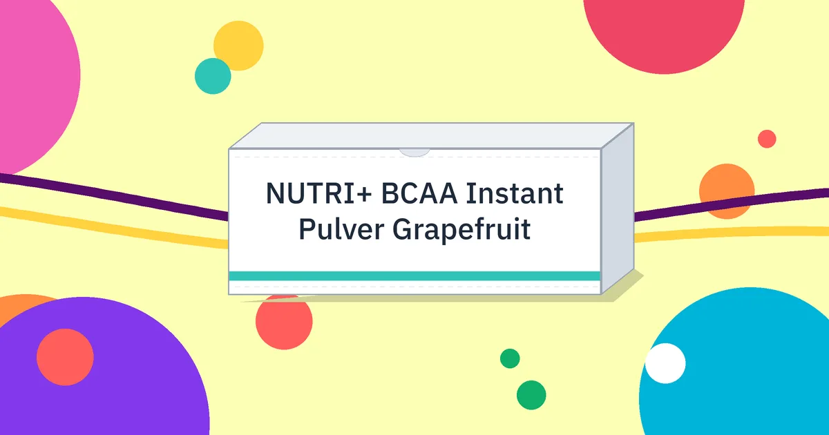 Symbolbild: Packung mit der Aufschrift NUTRI+ BCAA Instant Pulver Grapefruit (PZN 19670542) – Verfügbarkeit und Bezug in Apotheken in Frankfurt am Main