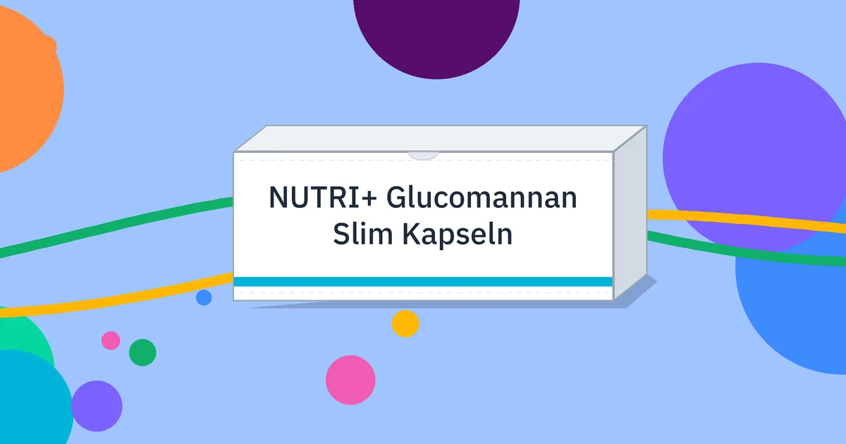 Symbolbild: Packung mit der Aufschrift NUTRI+ Glucomannan Slim Kapseln (PZN 19667356) – Verfügbarkeit und Bezug in Apotheken in Frankfurt am Main