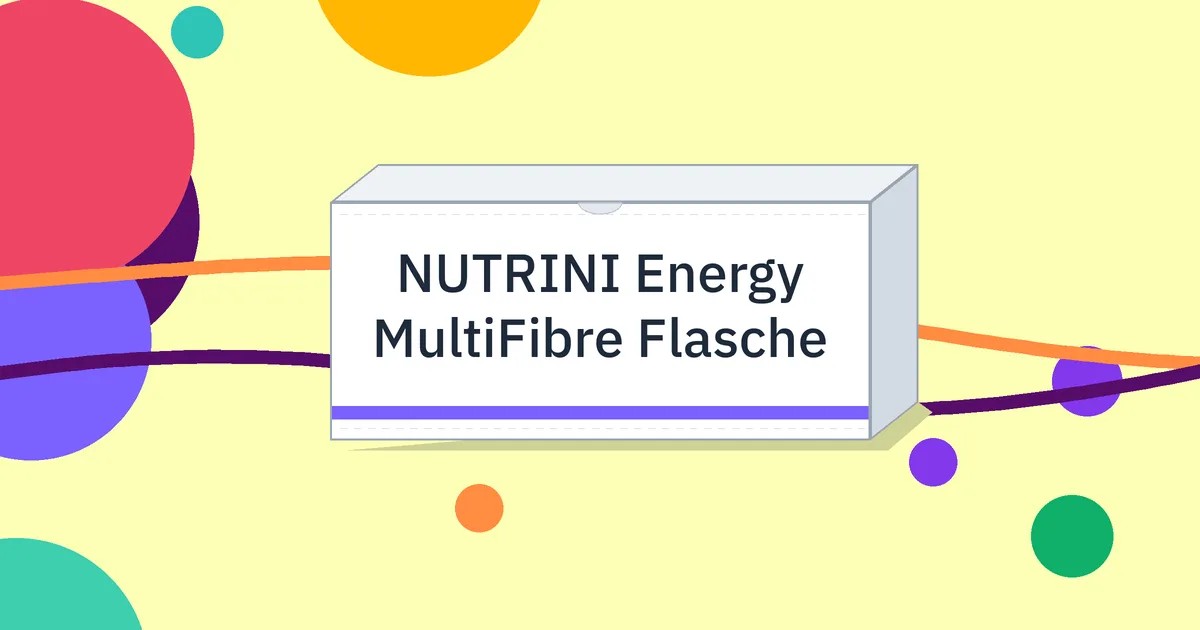 Symbolbild: Packung mit der Aufschrift NUTRINI Energy MultiFibre Flasche (PZN 20323320) – Verfügbarkeit und Bezug in Apotheken in Frankfurt am Main