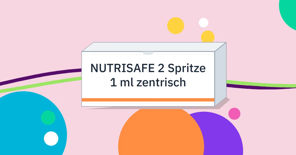 Symbolbild: Packung mit der Aufschrift NUTRISAFE 2 Spritze 1 ml zentrisch (PZN 20066171) – Verfügbarkeit und Bezug in Apotheken in Frankfurt am Main