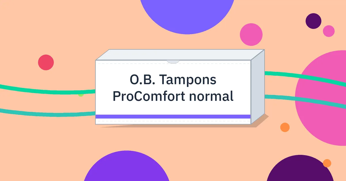 Symbolbild: Packung mit der Aufschrift O.B. Tampons ProComfort normal (PZN 01021777) – Verfügbarkeit und Bezug in Apotheken in Frankfurt am Main