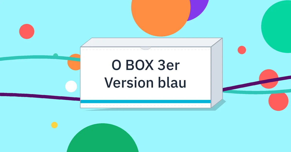 Symbolbild: Packung mit der Aufschrift O BOX 3er Version blau (PZN 03051676) – Verfügbarkeit und Bezug in Apotheken in Frankfurt am Main