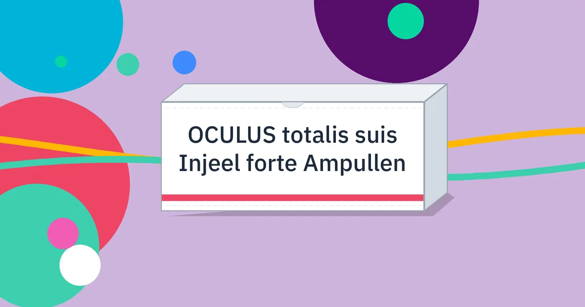 Symbolbild: Packung mit der Aufschrift OCULUS totalis suis Injeel forte Ampullen (PZN 00738059) – Verfügbarkeit und Bezug in Apotheken in Frankfurt am Main