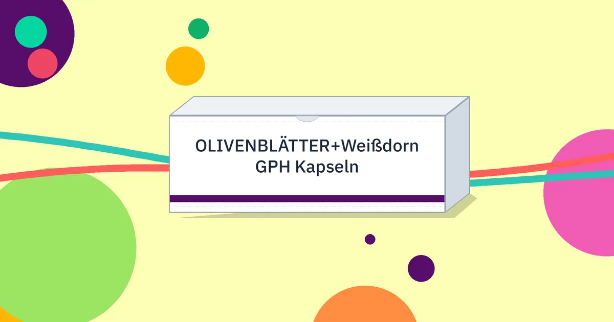 Symbolbild: Packung mit der Aufschrift OLIVENBLÄTTER+Weißdorn GPH Kapseln (PZN 00966346) – Verfügbarkeit und Bezug in Apotheken in Frankfurt am Main