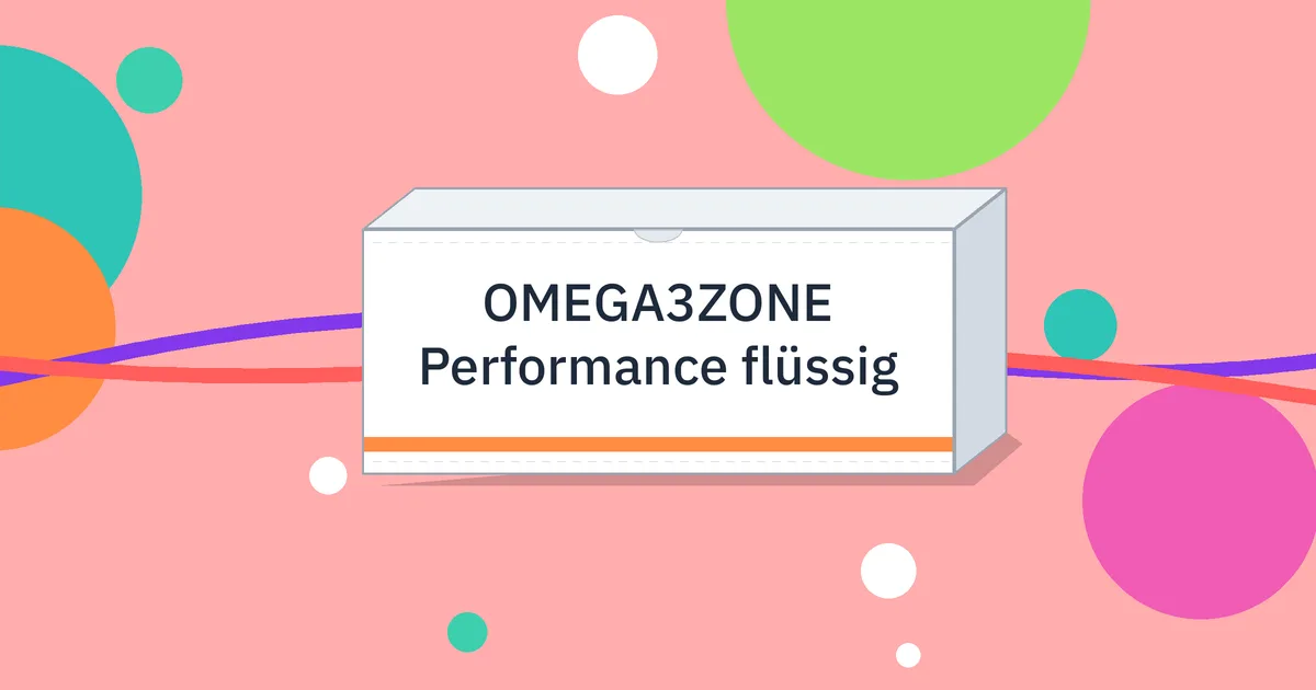 Symbolbild: Packung mit der Aufschrift OMEGA3ZONE Performance flüssig (PZN 13924332) – Verfügbarkeit und Bezug in Apotheken in Frankfurt am Main