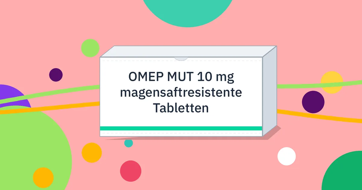 Symbolbild: Packung mit der Aufschrift OMEP MUT 10 mg magensaftresistente Tabletten (PZN 06766111) – Verfügbarkeit und Bezug in Apotheken in Frankfurt am Main