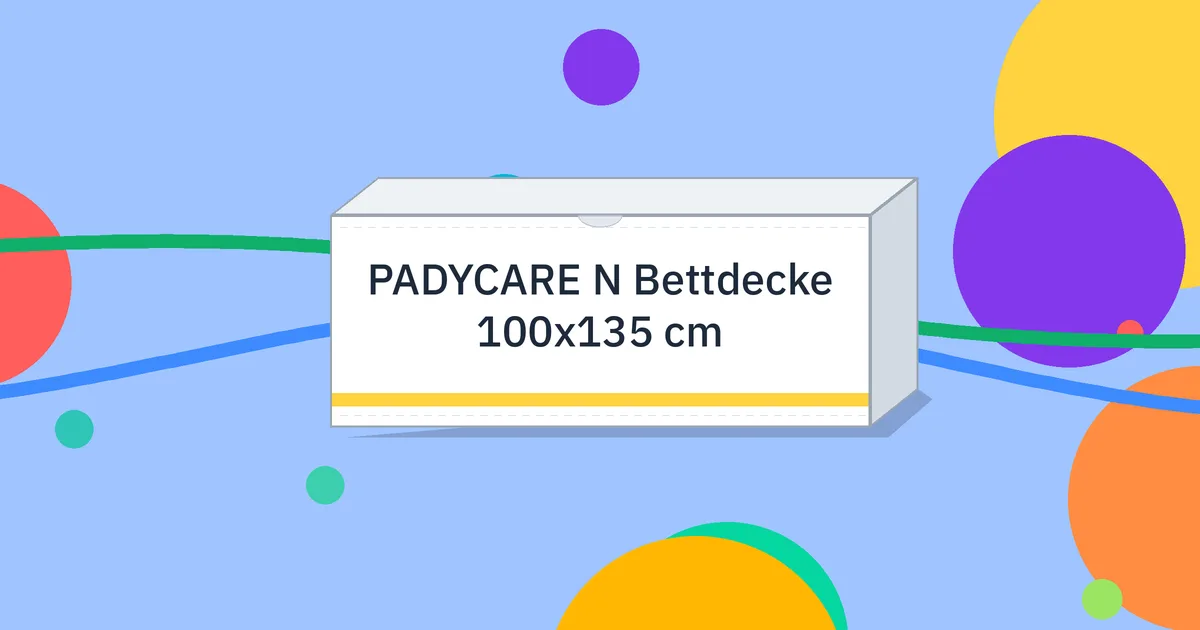 Symbolbild: Packung mit der Aufschrift PADYCARE N Bettdecke 100x135 cm (PZN 05983272) – Verfügbarkeit und Bezug in Apotheken in Frankfurt am Main