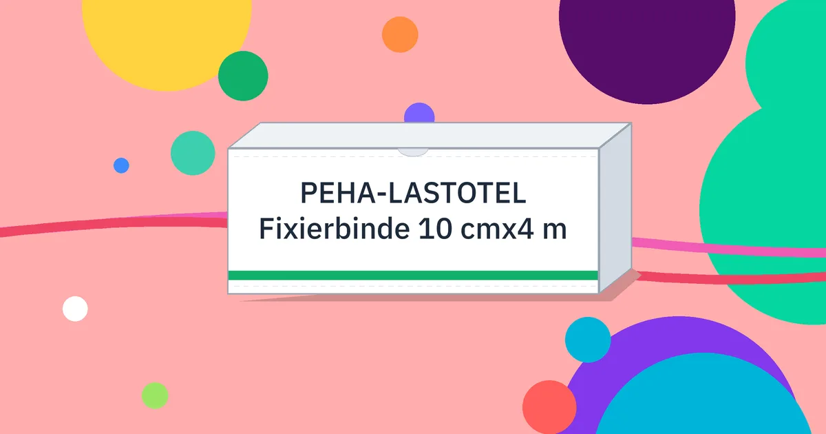 Symbolbild: Packung mit der Aufschrift PEHA-LASTOTEL Fixierbinde 10 cmx4 m (PZN 15878932) – Verfügbarkeit und Bezug in Apotheken in Frankfurt am Main