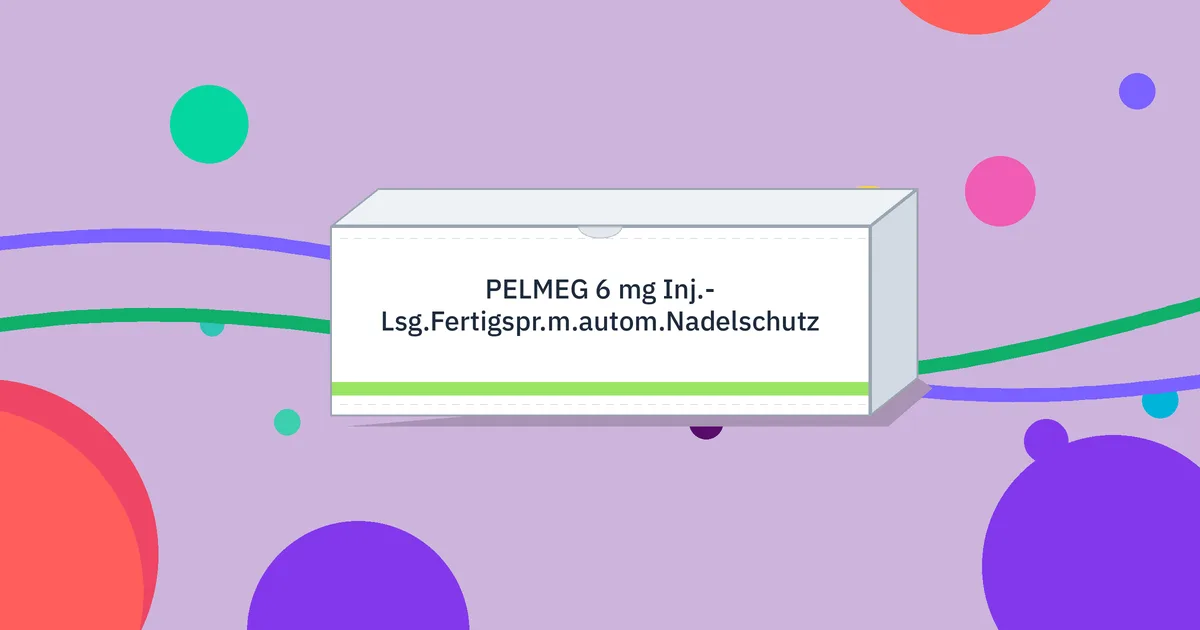 Symbolbild: Packung mit der Aufschrift PELMEG 6 mg Inj.-Lsg.Fertigspr.m.autom.Nadelschutz (PZN 16006128) – Verfügbarkeit und Bezug in Apotheken in Frankfurt am Main