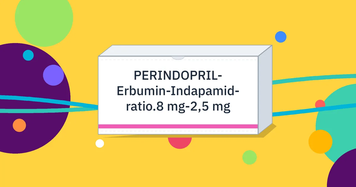Symbolbild: Packung mit der Aufschrift PERINDOPRIL-Erbumin-Indapamid-ratio.8 mg-2,5 mg (PZN 07756770) – Verfügbarkeit und Bezug in Apotheken in Frankfurt am Main