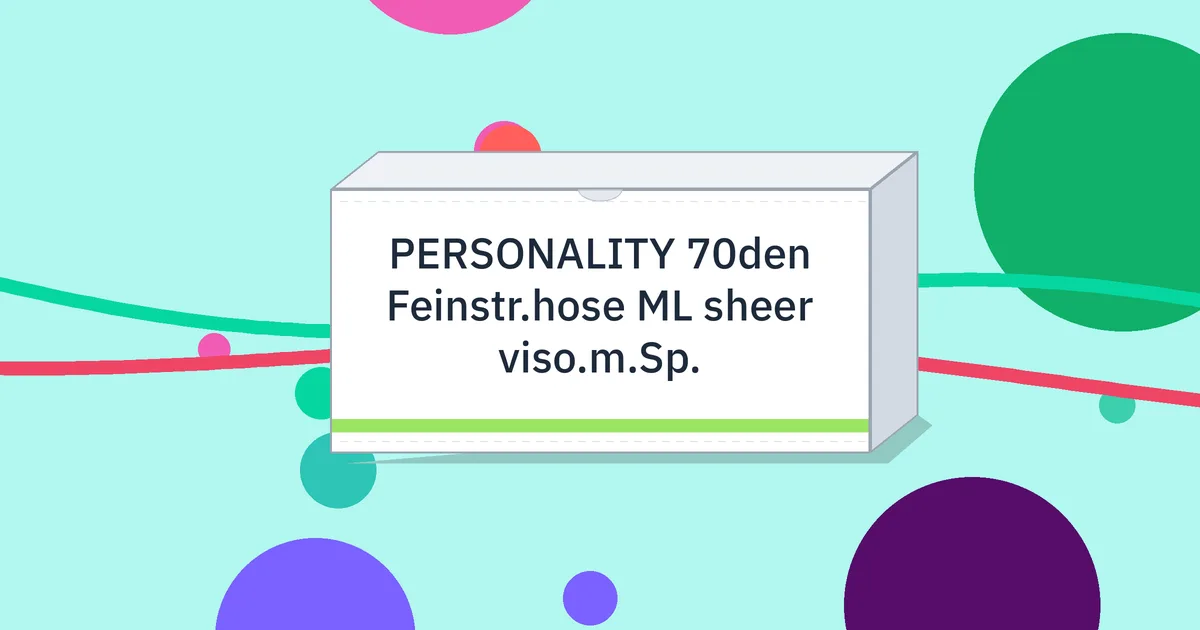 Symbolbild: Packung mit der Aufschrift PERSONALITY 70den Feinstr.hose ML sheer viso.m.Sp. (PZN 16189376) – Verfügbarkeit und Bezug in Apotheken in Frankfurt am Main