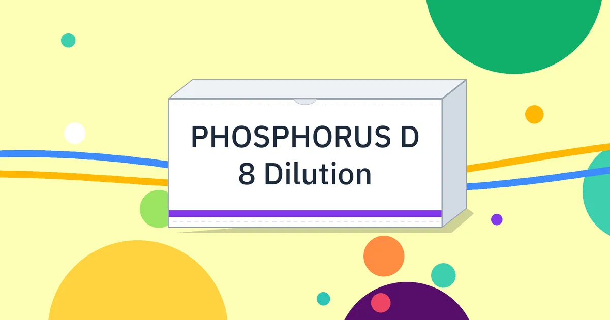 Symbolbild: Packung mit der Aufschrift PHOSPHORUS D 8 Dilution (PZN 00807694) – Verfügbarkeit und Bezug in Apotheken in Frankfurt am Main