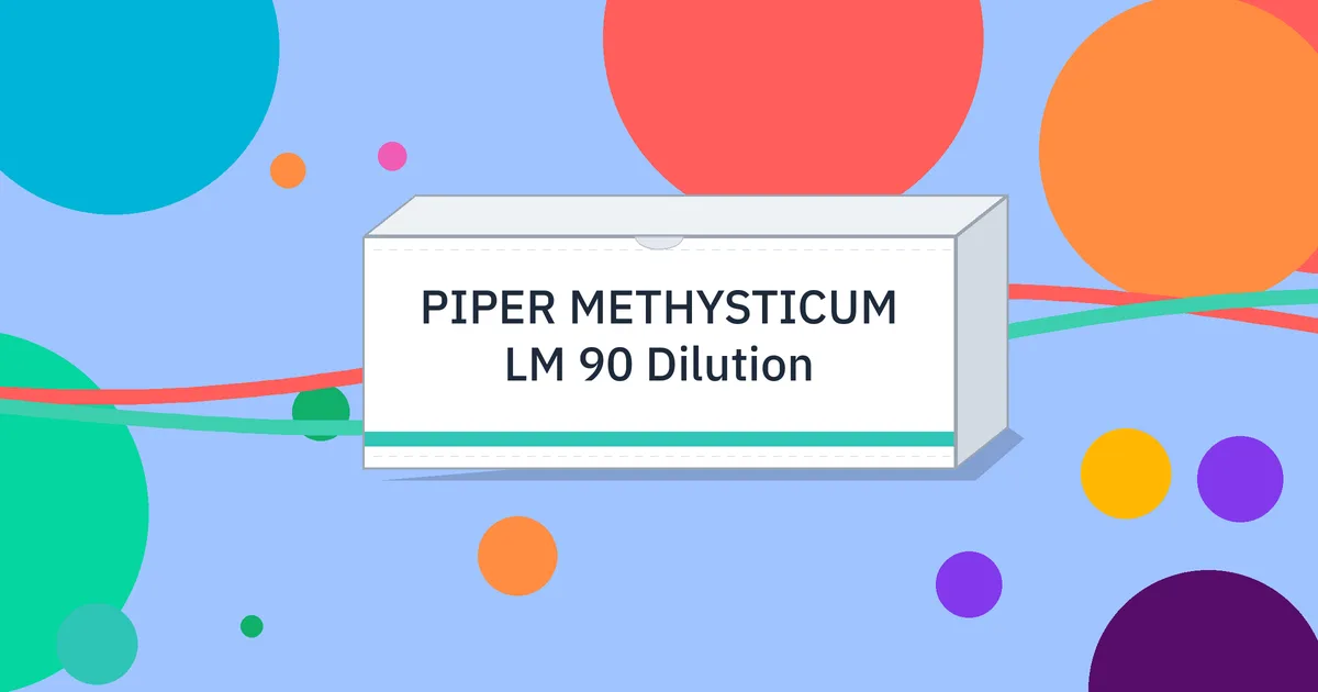 Symbolbild: Packung mit der Aufschrift PIPER METHYSTICUM LM 90 Dilution (PZN 13643691) – Verfügbarkeit und Bezug in Apotheken in Frankfurt am Main