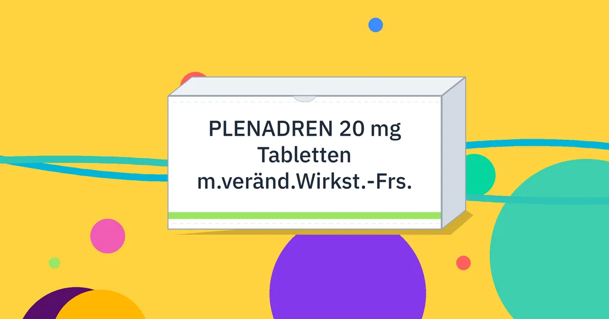 Symbolbild: Packung mit der Aufschrift PLENADREN 20 mg Tabletten m.veränd.Wirkst.-Frs. (PZN 10753060) – Verfügbarkeit und Bezug in Apotheken in Frankfurt am Main
