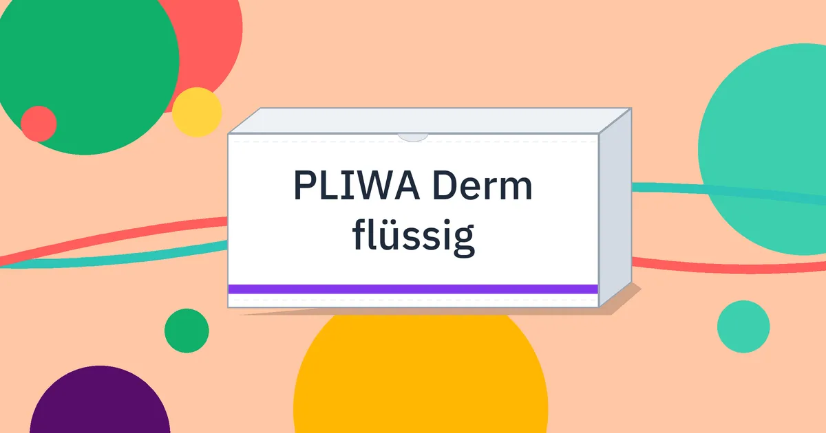 Symbolbild: Packung mit der Aufschrift PLIWA Derm flüssig (PZN 06121319) – Verfügbarkeit und Bezug in Apotheken in Frankfurt am Main