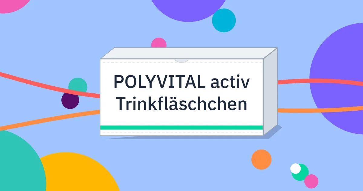 Symbolbild: Packung mit der Aufschrift POLYVITAL activ Trinkfläschchen (PZN 11531835) – Verfügbarkeit und Bezug in Apotheken in Frankfurt am Main