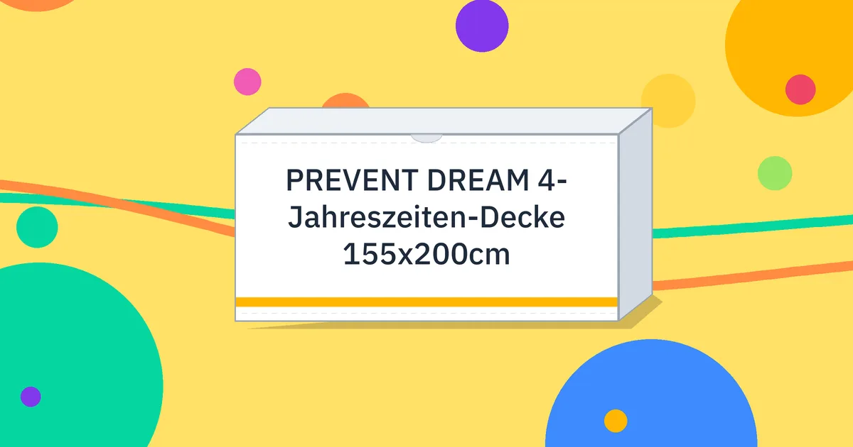 Symbolbild: Packung mit der Aufschrift PREVENT DREAM 4-Jahreszeiten-Decke 155x200cm (PZN 13423788) – Verfügbarkeit und Bezug in Apotheken in Frankfurt am Main