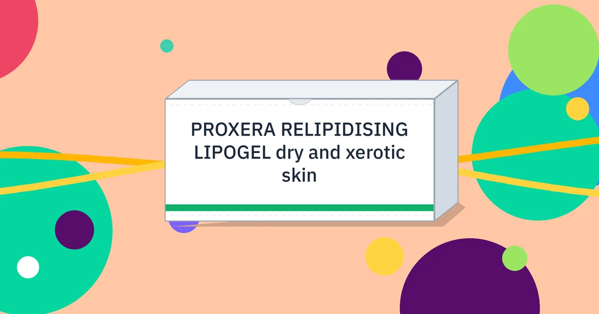 Symbolbild: Packung mit der Aufschrift PROXERA RELIPIDISING LIPOGEL dry and xerotic skin (PZN 12478801) – Verfügbarkeit und Bezug in Apotheken in Frankfurt am Main