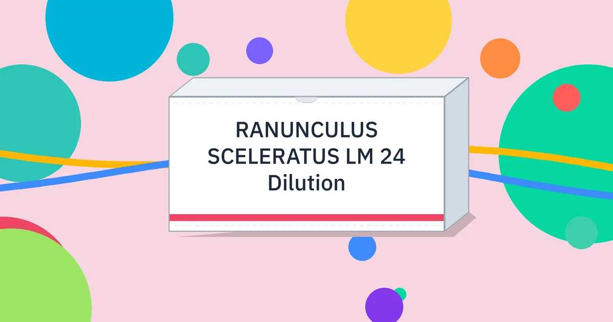 Symbolbild: Packung mit der Aufschrift RANUNCULUS SCELERATUS LM 24 Dilution (PZN 13676319) – Verfügbarkeit und Bezug in Apotheken in Frankfurt am Main