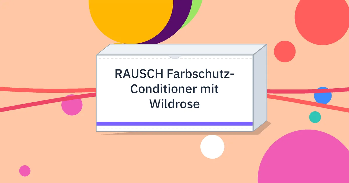 Symbolbild: Packung mit der Aufschrift RAUSCH Farbschutz-Conditioner mit Wildrose (PZN 19438058) – Verfügbarkeit und Bezug in Apotheken in Frankfurt am Main