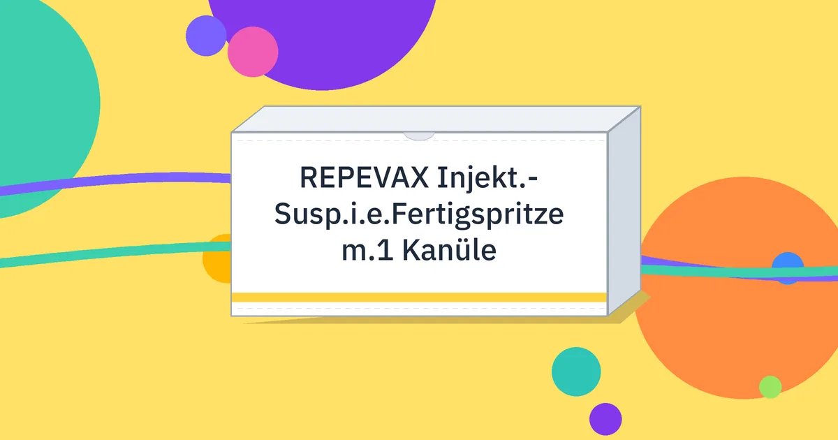 Symbolbild: Packung mit der Aufschrift REPEVAX Injekt.-Susp.i.e.Fertigspritze m.1 Kanüle (PZN 19101784) – Verfügbarkeit und Bezug in Apotheken in Frankfurt am Main