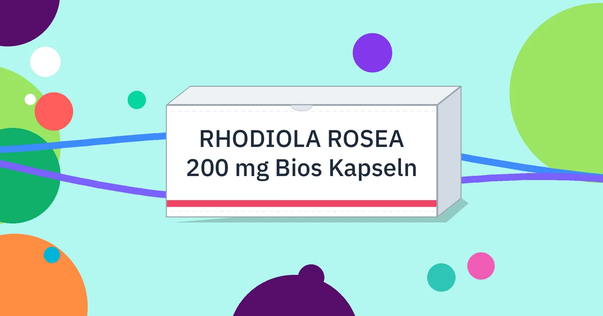 Symbolbild: Packung mit der Aufschrift RHODIOLA ROSEA 200 mg Bios Kapseln (PZN 05897868) – Verfügbarkeit und Bezug in Apotheken in Frankfurt am Main
