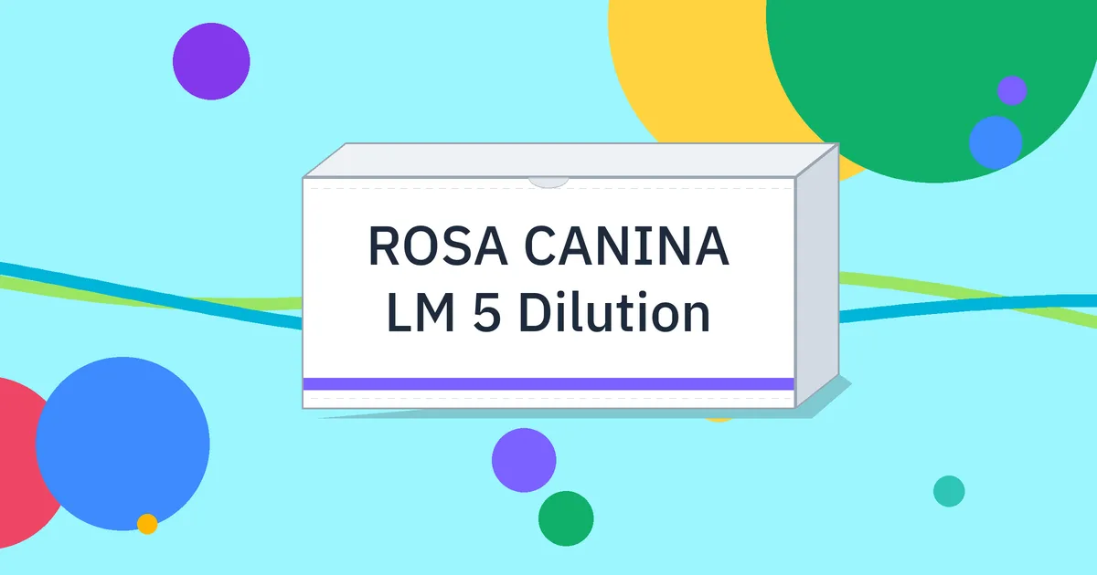 Symbolbild: Packung mit der Aufschrift ROSA CANINA LM 5 Dilution (PZN 13055267) – Verfügbarkeit und Bezug in Apotheken in Frankfurt am Main