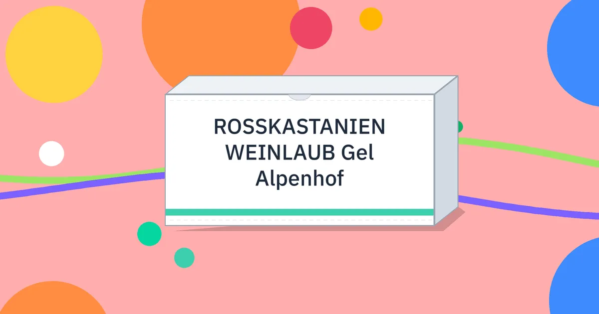 Symbolbild: Packung mit der Aufschrift ROSSKASTANIEN WEINLAUB Gel Alpenhof (PZN 18662090) – Verfügbarkeit und Bezug in Apotheken in Frankfurt am Main