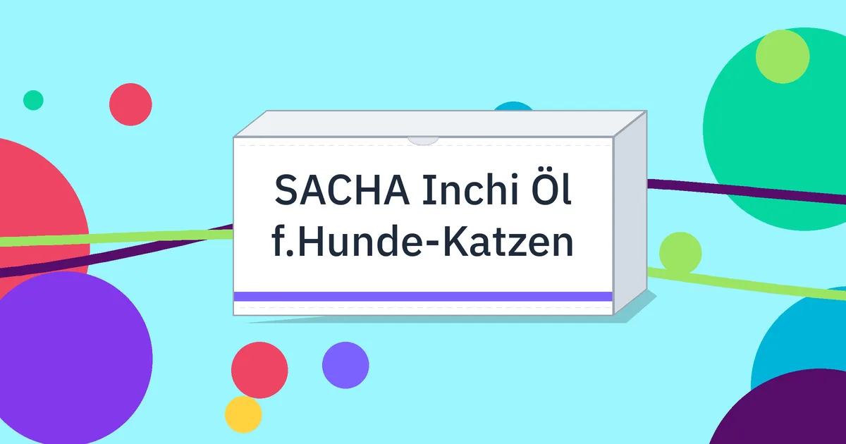 Symbolbild: Packung mit der Aufschrift SACHA Inchi Öl f.Hunde-Katzen (PZN 10744115) – Verfügbarkeit und Bezug in Apotheken in Frankfurt am Main
