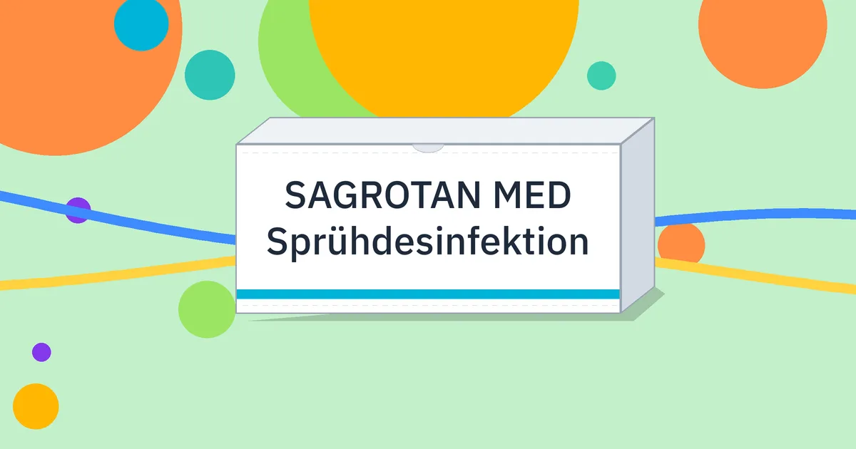 Symbolbild: Packung mit der Aufschrift SAGROTAN MED Sprühdesinfektion (PZN 16337049) – Verfügbarkeit und Bezug in Apotheken in Frankfurt am Main