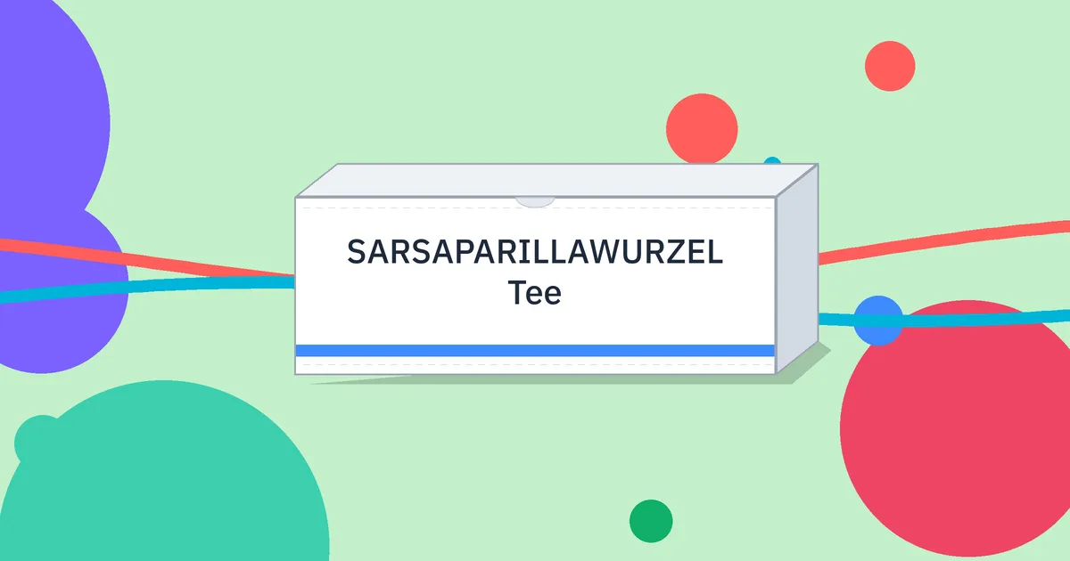 Symbolbild: Packung mit der Aufschrift SARSAPARILLAWURZEL Tee (PZN 18301452) – Verfügbarkeit und Bezug in Apotheken in Frankfurt am Main