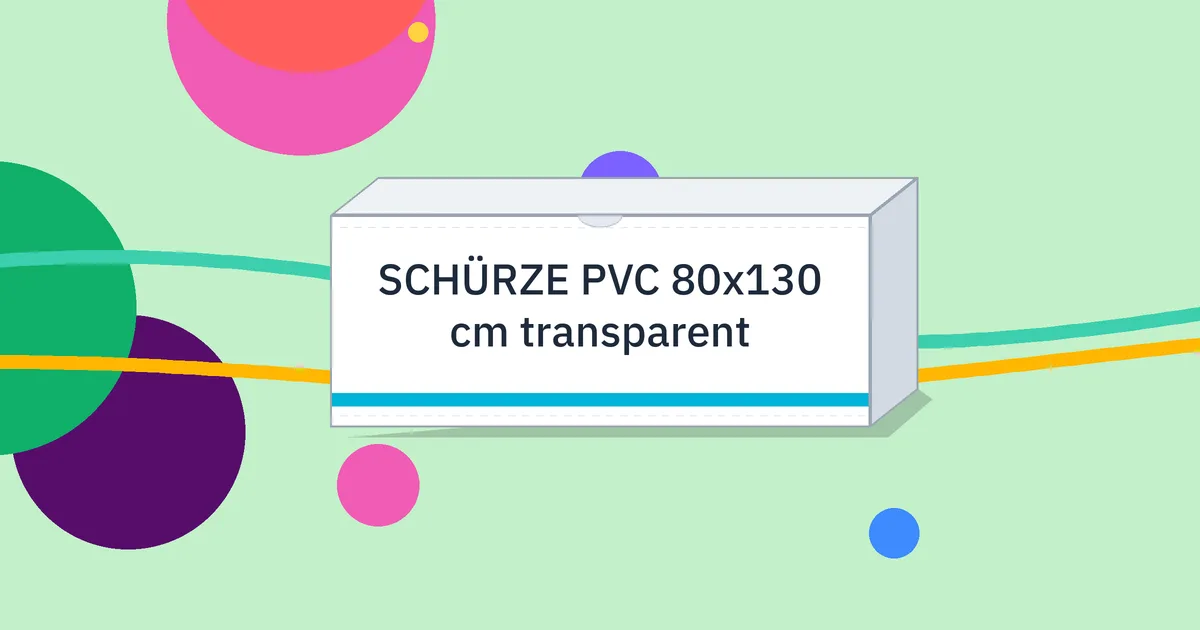 Symbolbild: Packung mit der Aufschrift SCHÜRZE PVC 80x130 cm transparent (PZN 10075861) – Verfügbarkeit und Bezug in Apotheken in Frankfurt am Main