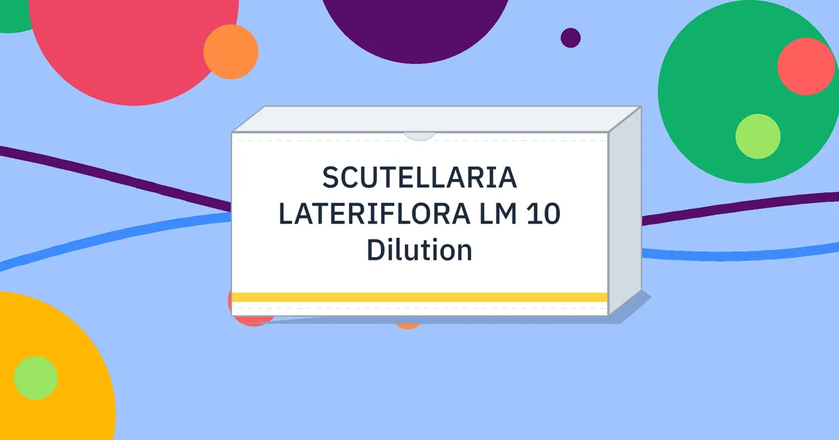 Symbolbild: Packung mit der Aufschrift SCUTELLARIA LATERIFLORA LM 10 Dilution (PZN 13184898) – Verfügbarkeit und Bezug in Apotheken in Frankfurt am Main