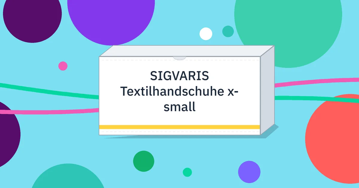 Symbolbild: Packung mit der Aufschrift SIGVARIS Textilhandschuhe x-small (PZN 12144626) – Verfügbarkeit und Bezug in Apotheken in Frankfurt am Main