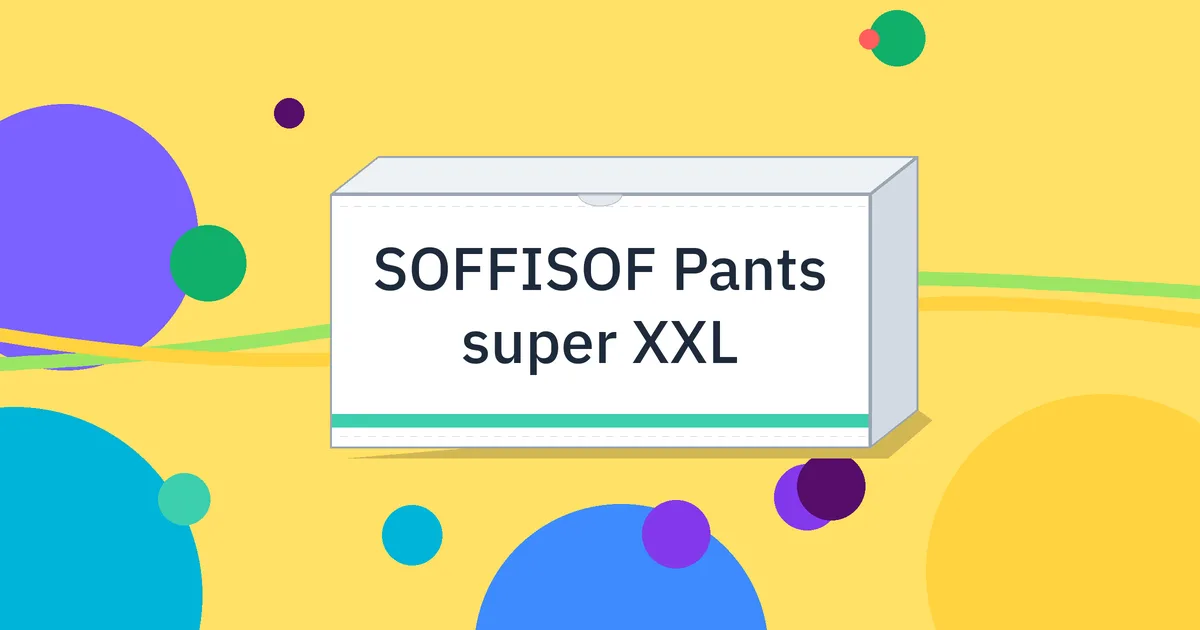 Symbolbild: Packung mit der Aufschrift SOFFISOF Pants super XXL (PZN 19859311) – Verfügbarkeit und Bezug in Apotheken in Frankfurt am Main