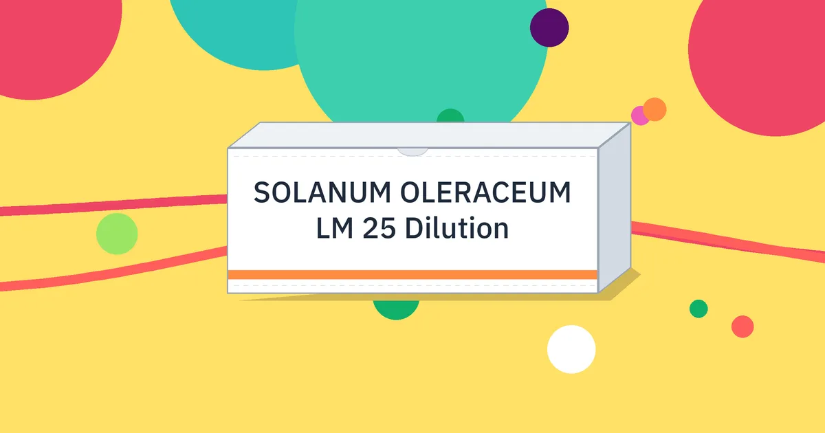 Symbolbild: Packung mit der Aufschrift SOLANUM OLERACEUM LM 25 Dilution (PZN 13193489) – Verfügbarkeit und Bezug in Apotheken in Frankfurt am Main