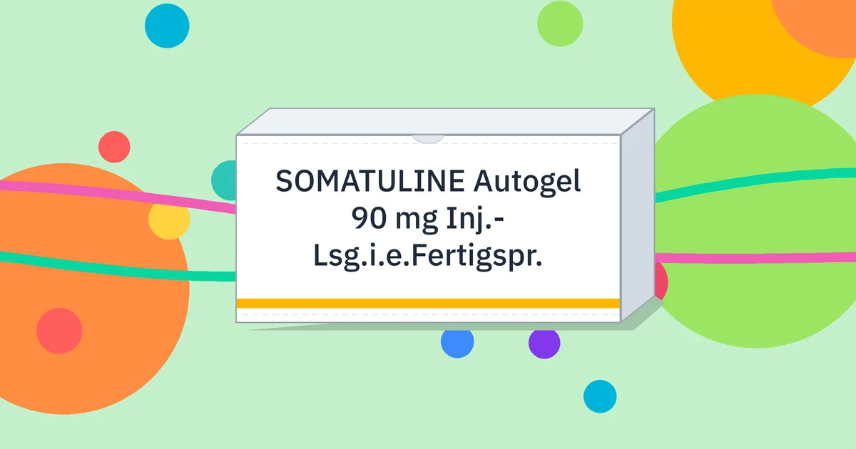 Symbolbild: Packung mit der Aufschrift SOMATULINE Autogel 90 mg Inj.-Lsg.i.e.Fertigspr. (PZN 20193840) – Verfügbarkeit und Bezug in Apotheken in Frankfurt am Main