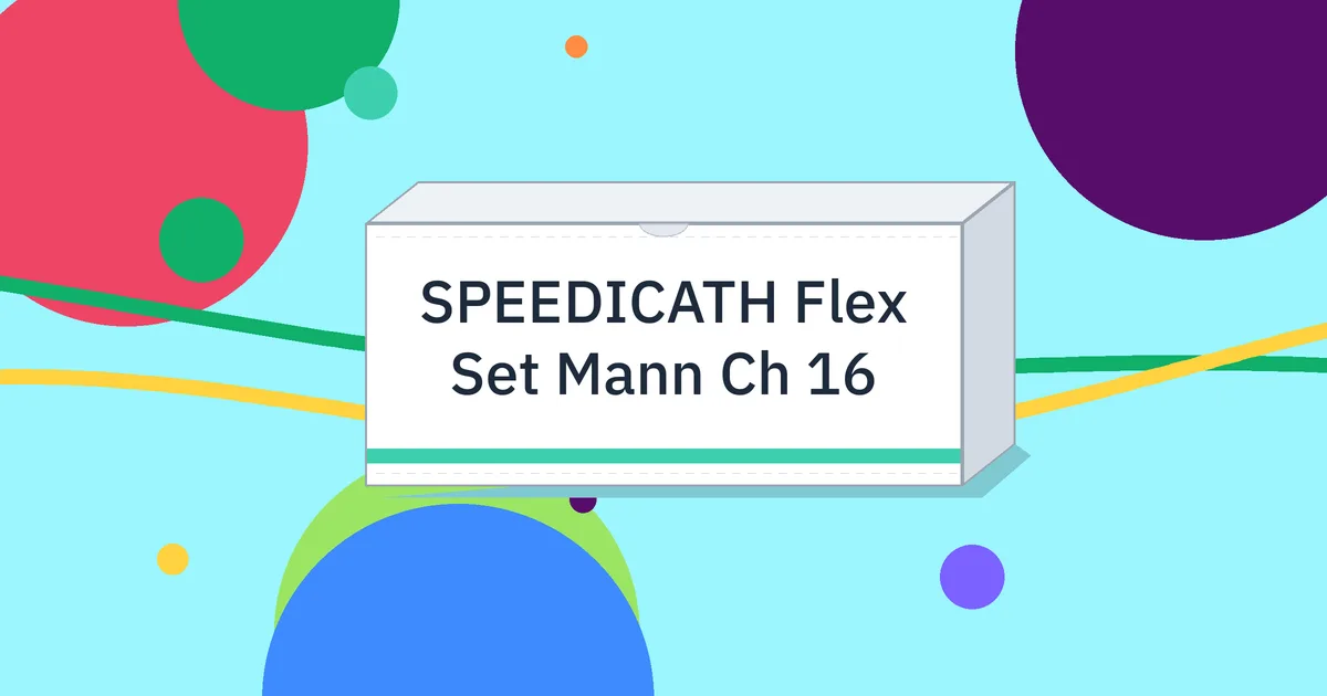 Symbolbild: Packung mit der Aufschrift SPEEDICATH Flex Set Mann Ch 16 (PZN 17616260) – Verfügbarkeit und Bezug in Apotheken in Frankfurt am Main