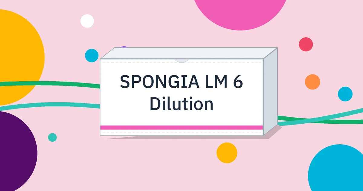Symbolbild: Packung mit der Aufschrift SPONGIA LM 6 Dilution (PZN 02603872) – Verfügbarkeit und Bezug in Apotheken in Frankfurt am Main