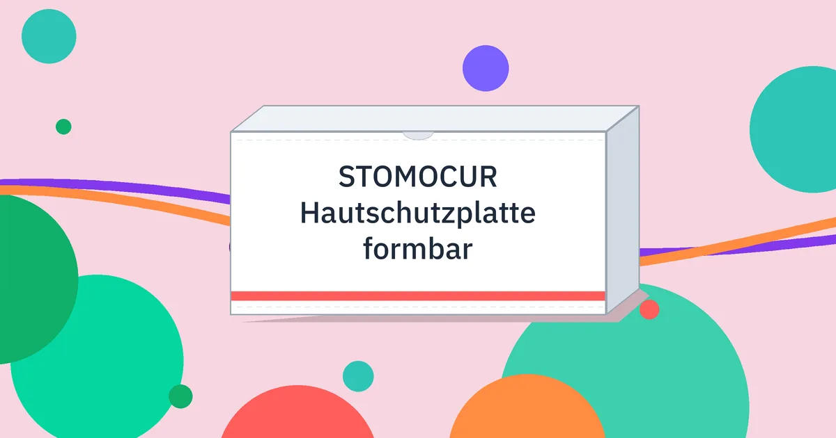 Symbolbild: Packung mit der Aufschrift STOMOCUR Hautschutzplatte formbar (PZN 01696073) – Verfügbarkeit und Bezug in Apotheken in Frankfurt am Main
