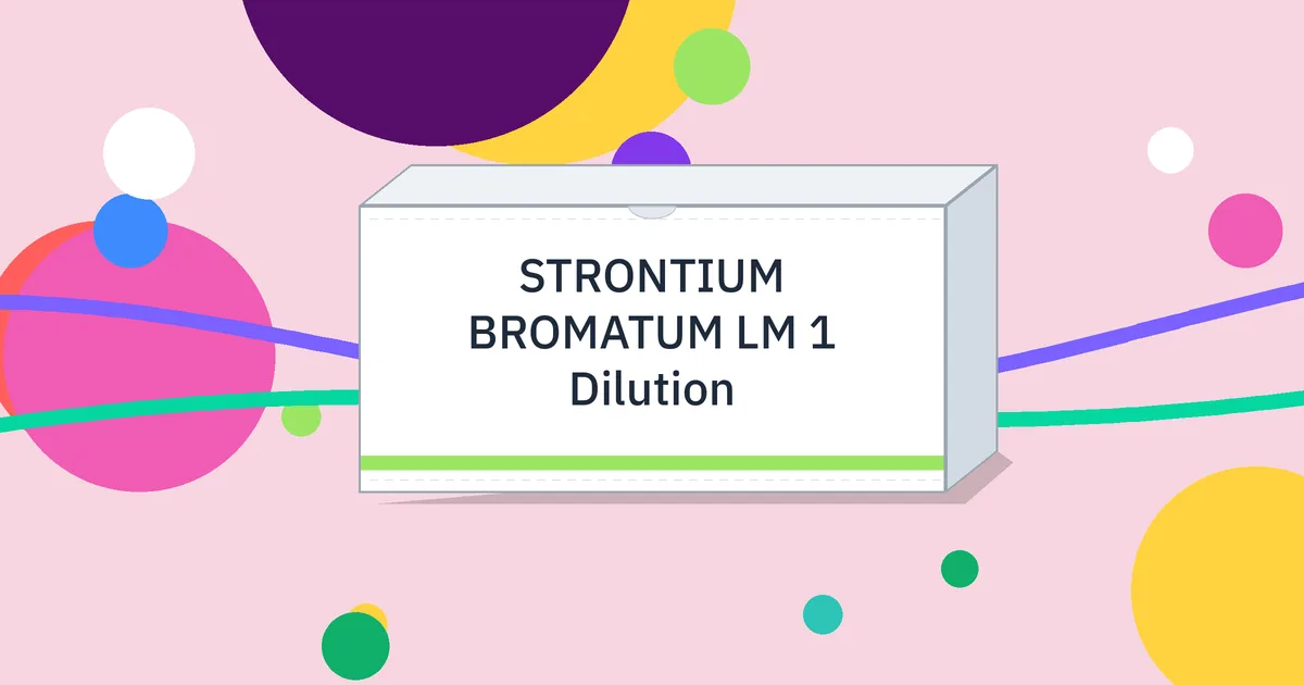 Symbolbild: Packung mit der Aufschrift STRONTIUM BROMATUM LM 1 Dilution (PZN 13202604) – Verfügbarkeit und Bezug in Apotheken in Frankfurt am Main